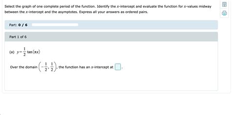 Solved Select The Graph Of One Complete Period Of The