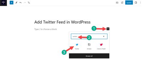 how to add twitter feed to wordpress site