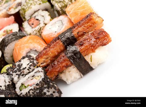 Different Types Of Sushi Stock Photo Alamy