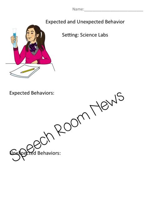 Printable Free Expected And Unexpected Behaviors Worksheet Printable