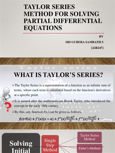 Taylor Series Method For Solving Partial Differential Equations Pdf