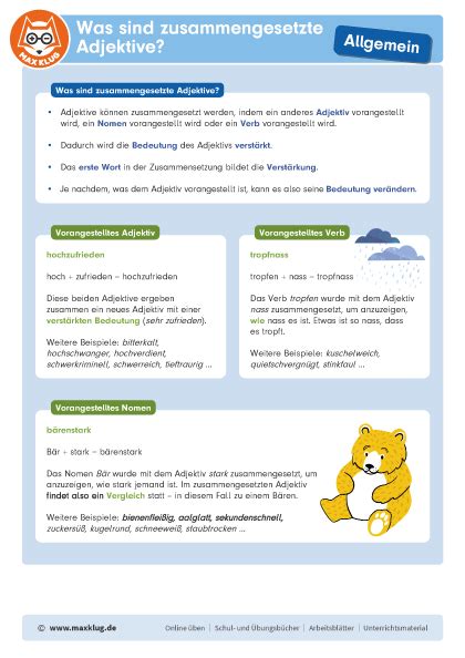 Was Sind Zusammengesetzte Adjektive