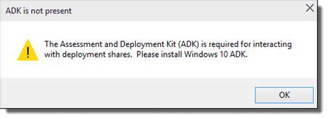 New In MDT Update And The ADK Is Not Present Error Sysops