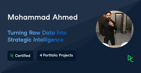 Mohammad Ahmed Data Analyst