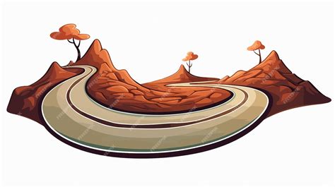 Curvy Road Drawing Vector Symbol Cartoon Vector Premium Ai Generated Vector