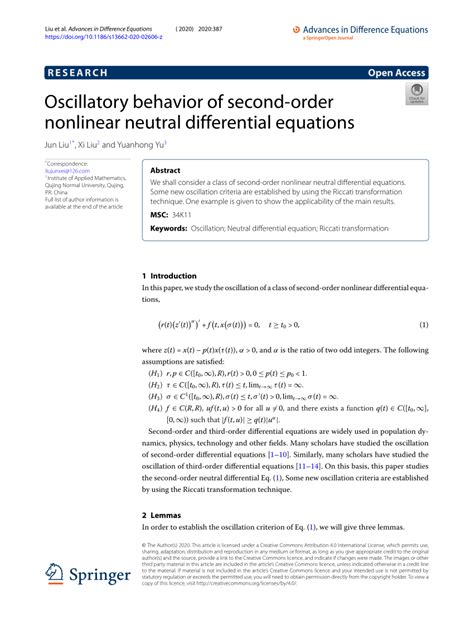 Pdf Oscillatory Behavior Of Second Order Nonlinear Neutral