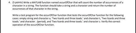 Solved 4 5 Points Write A Matlab Function Named
