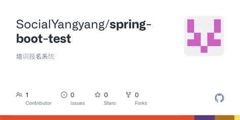 Github Socialyangyang Spring Boot Test