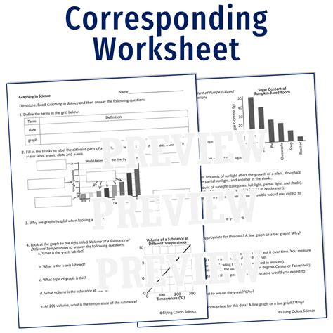 Graphing In Science Reading And Worksheet Flying Colors Science