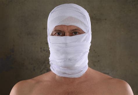 Premium Photo Portrait Of A Man With A Bandaged Head