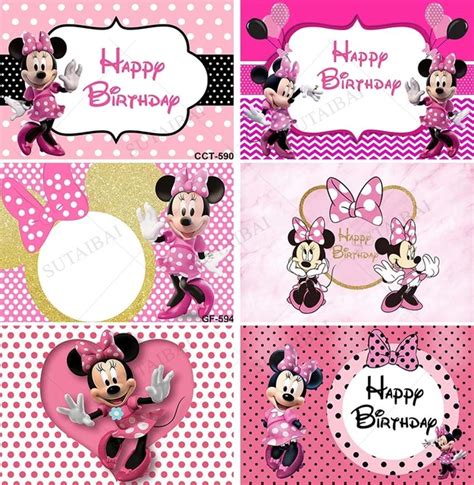 Disney Hot Cartoon Pink Minnie Mouse Party Photo Background Red Clip Art Library