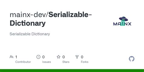 Github Mainx Devserializable Dictionary Serializable Dictionary