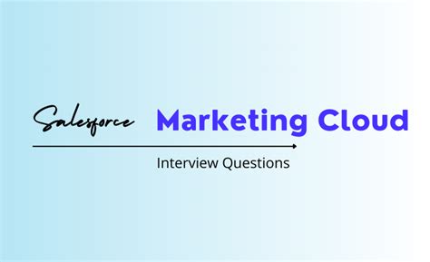 Salesforce Marketing Cloud Interview Questions And Answers
