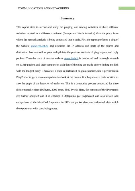 Mits4004 Icmp And Ip Protocol Analysis For Networking