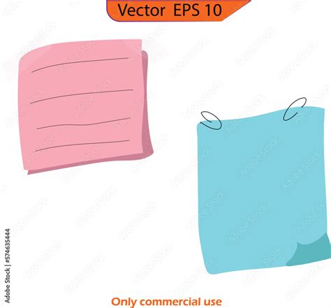 Note Paper With Pin Binder Clip Push Pin Adhesive Tape And Tack Blank Sheet Sticky Note For