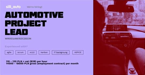 Piotr Wierzba On Linkedin Join Us Automotive Project Lead Wanted