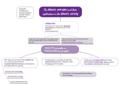 The Didactic Principles And Their Applicat Mind Map