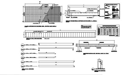 Bridge Rcc Structural Block 2d Drawing In Autocad
