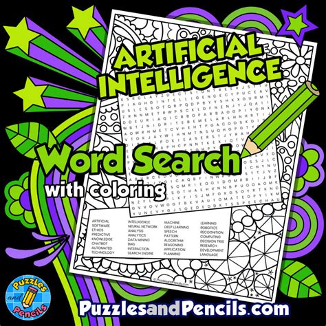 Artificial Intelligence Word Search Puzzle With Coloring Computer Science Made By Teachers