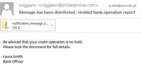 An Example Of An Email With An Attachment Containing Malware Source