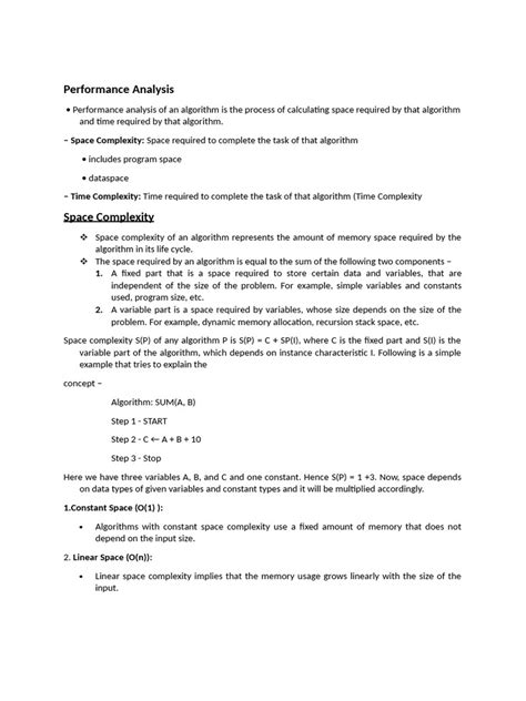 Time And Space Complexity Pdf Time Complexity Variable Computer