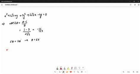 SOLVED Rotate The Coordinate Axes To Remove The X Y Term Then Numerade