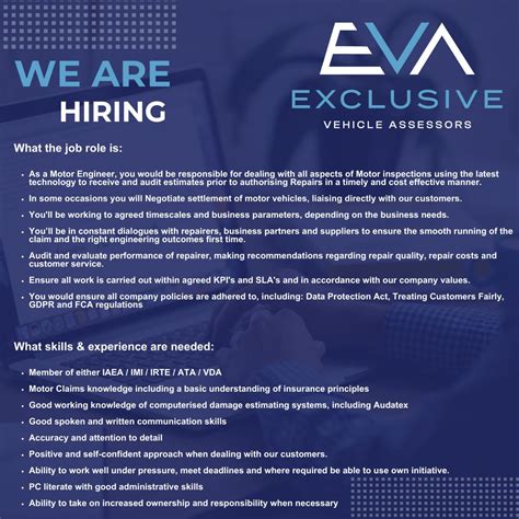 We Are Recruiting Motor Engineers Contract Type Permanent Full Time Working Week Monday