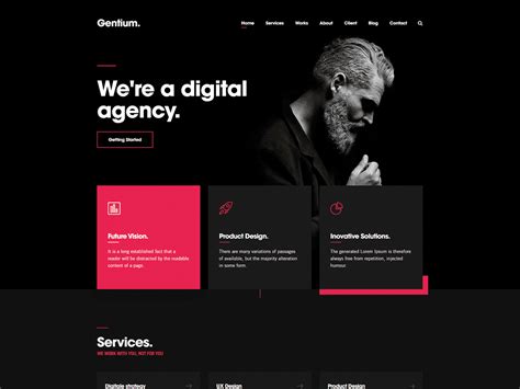 Digital Agency Website Ui Design Uiux By Md Rafiqul On Dribbble