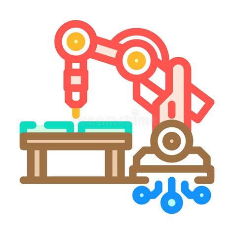 Automation Robot Deep Learning Color Icon Vector Illustration Stock Vector Illustration Of
