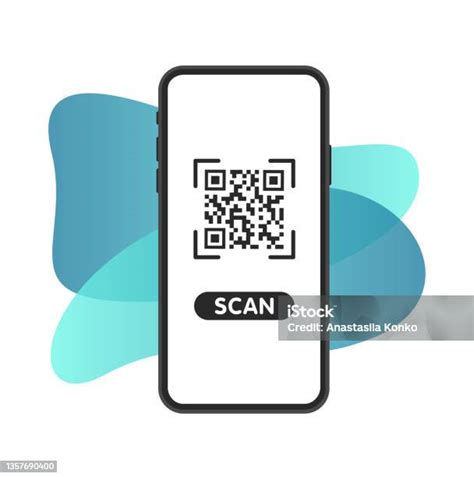 스마트 폰에서 Qr 코드를 스캔합니다 스캔을 위한 샘플 Qr 코드입니다 Qr 확인 비문 태그를 스캔합니다 벡터 Qr코드에 대한