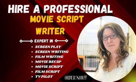 be your movie scriptwriter screenplay film script screenwriting