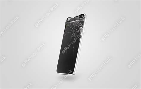 New Broken Mobile Phone Display Mockup Side View 이미지 862736788 게티이미지뱅크