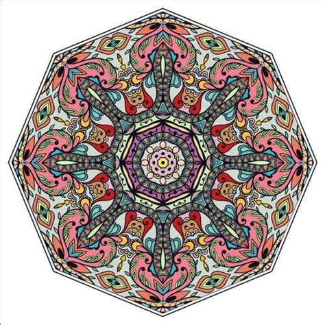 기하학적 패턴 장식 만다라 벡터 Eps Uidownload