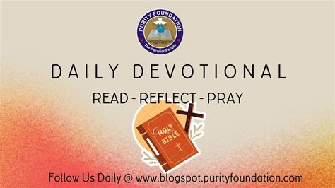 Purity Foundation Daily Devotional Tuesday 29th July 2025 Topic Divine