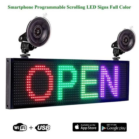 Leadleds DC V Full Color LED Display Programmable Scrolling Message Board Control By IOS