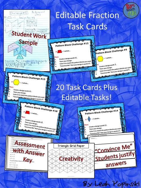 Editable Equivalent Comparing Fractions Hands On Pattern Blocks Math