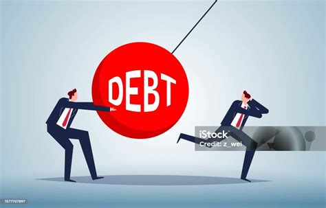 Debt Problems And Debt Stress Loan Problems Or Loan Risks Businessman