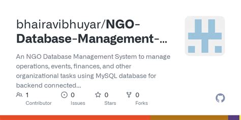 Github Bhairavibhuyarngo Database Management System An Ngo Database