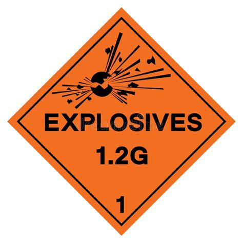 Classs 1 Explosives 12g Symbol Sign Vector Illustration Isolate On