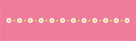 Cute Spring Floral Divider Borders Springtime And Easter Flower Separators Design Elements