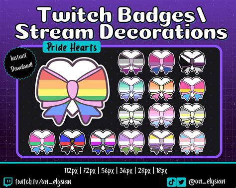 16x Rainbow Pride Twitch Badges Emotes Or Decorations Lgbtqia