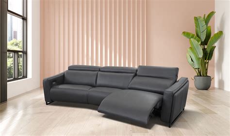 Buy Bracci Athos 3 Pieces Leather Sectional Sofa Online Jennifer Furniture