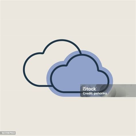 two clouds vector flat icon weather sign stock illustration download image now climate