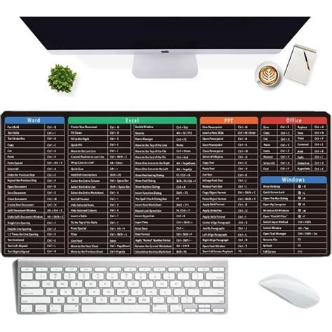 excel keyboard shortcut mouse pad excel cheat sheet desk pad excel