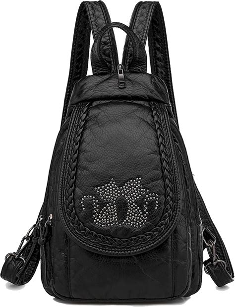 Huazhimao Small Backpack For Women Pu Leather Womens Mini