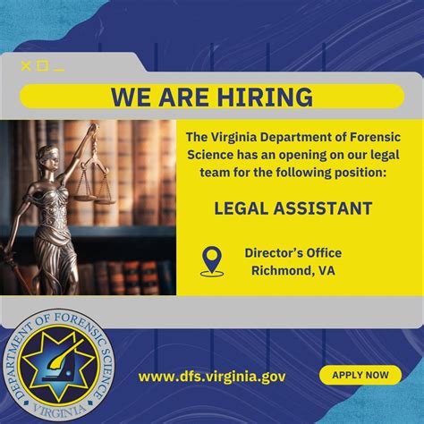 Va Department Of Forensic Science On Linkedin To View Position Details And To Apply Click On