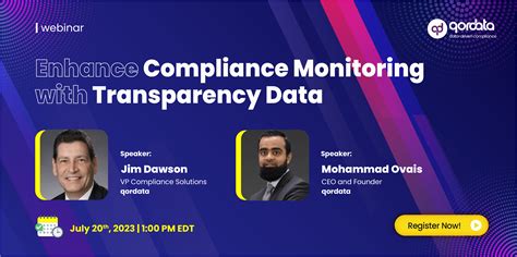 Webinar Enhancing Compliance Monitoring With Transparency Data