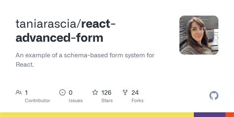 Github Taniarasciareact Advanced Form An Example Of A Schema Based Form System For React