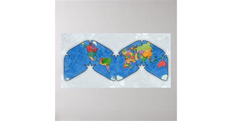 Political World Map Cahill Keyes Projection Poster Zazzle Political World Map Cahill Keyes Projection Poster Zazzle