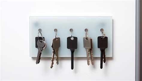 Premium Photo Keys Hanging On Modern Open Key Box For Storing Keys On White